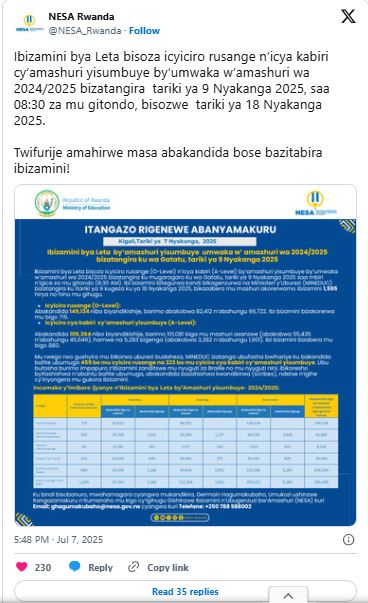 Abanyeshuri Bari gukora Ibizamini By’Ayisumbuye Biyongereyeho Abantu ...